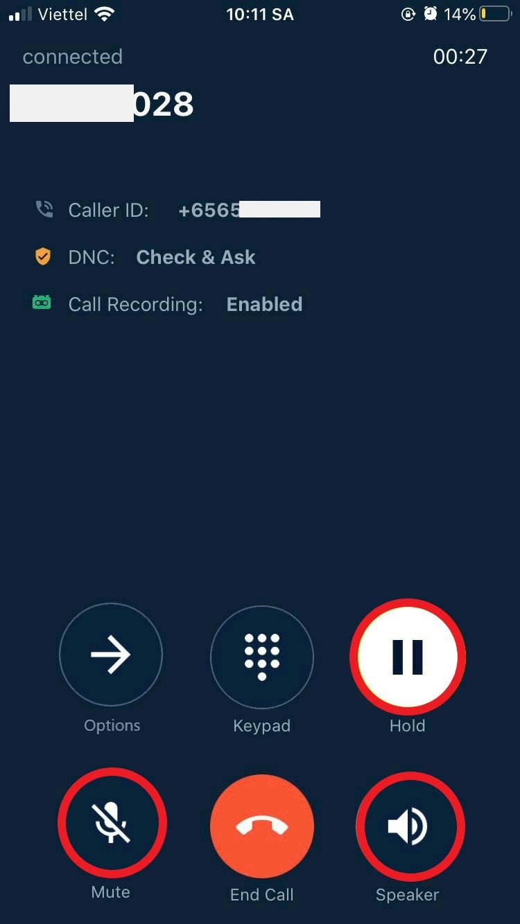 Call Hold & Mute - Data Dynamics Pte Ltd